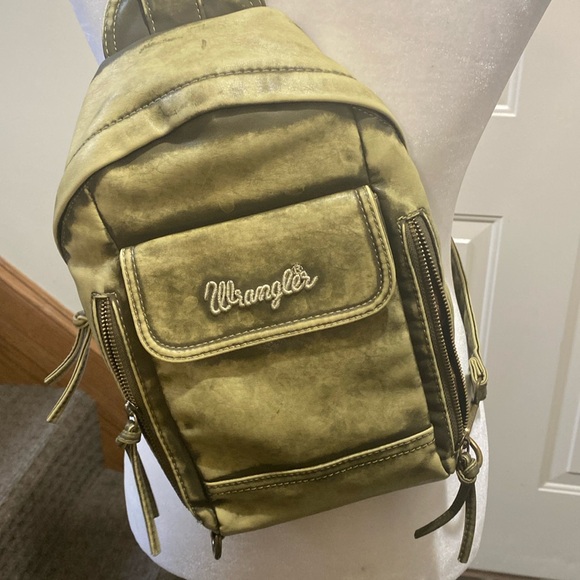 Wrangler | Bags | Wrangler Sling Bag New Distressed Greenish Color ...